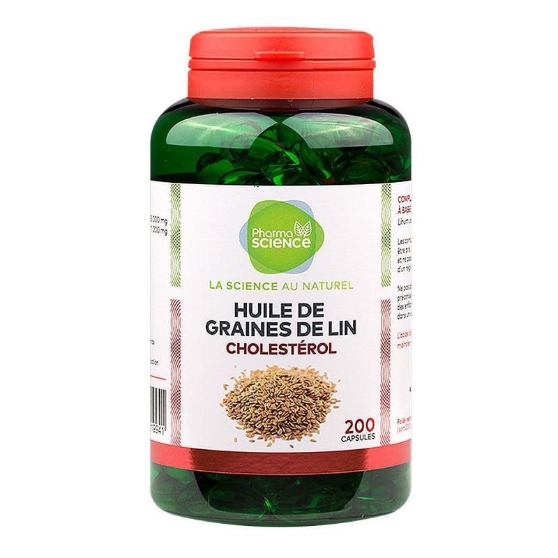 Huile de graines de lin Pharmascience x 200 capsules